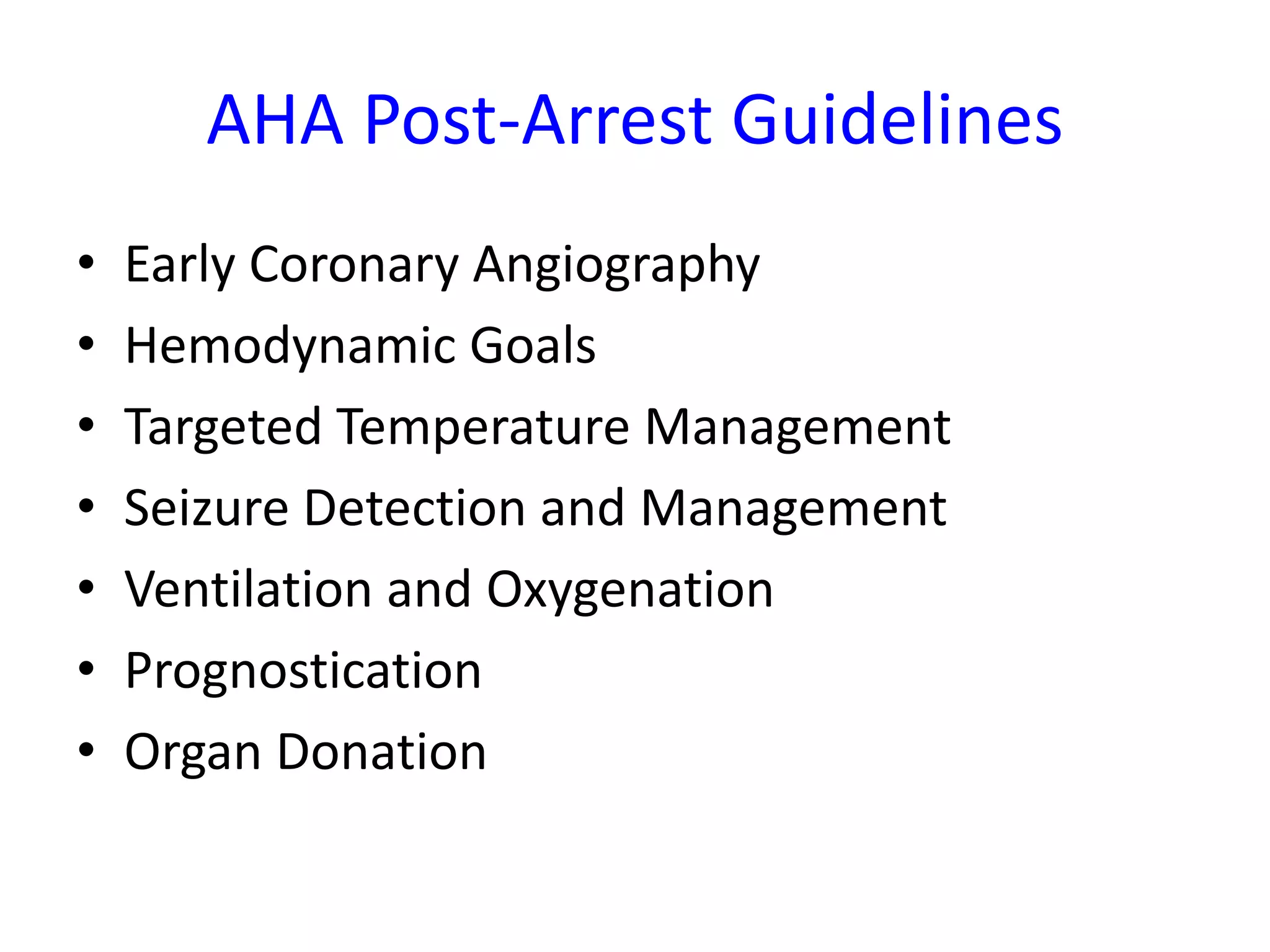 Post Cardiac Arrest Service | PPTX