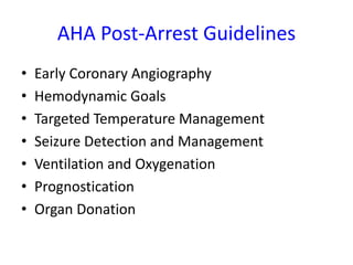 Post Cardiac Arrest Service | PPTX