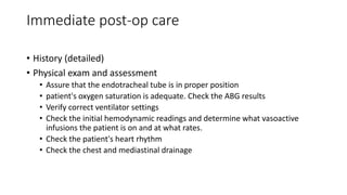 Post cardiac surgery monitoring and follow up | PPTX