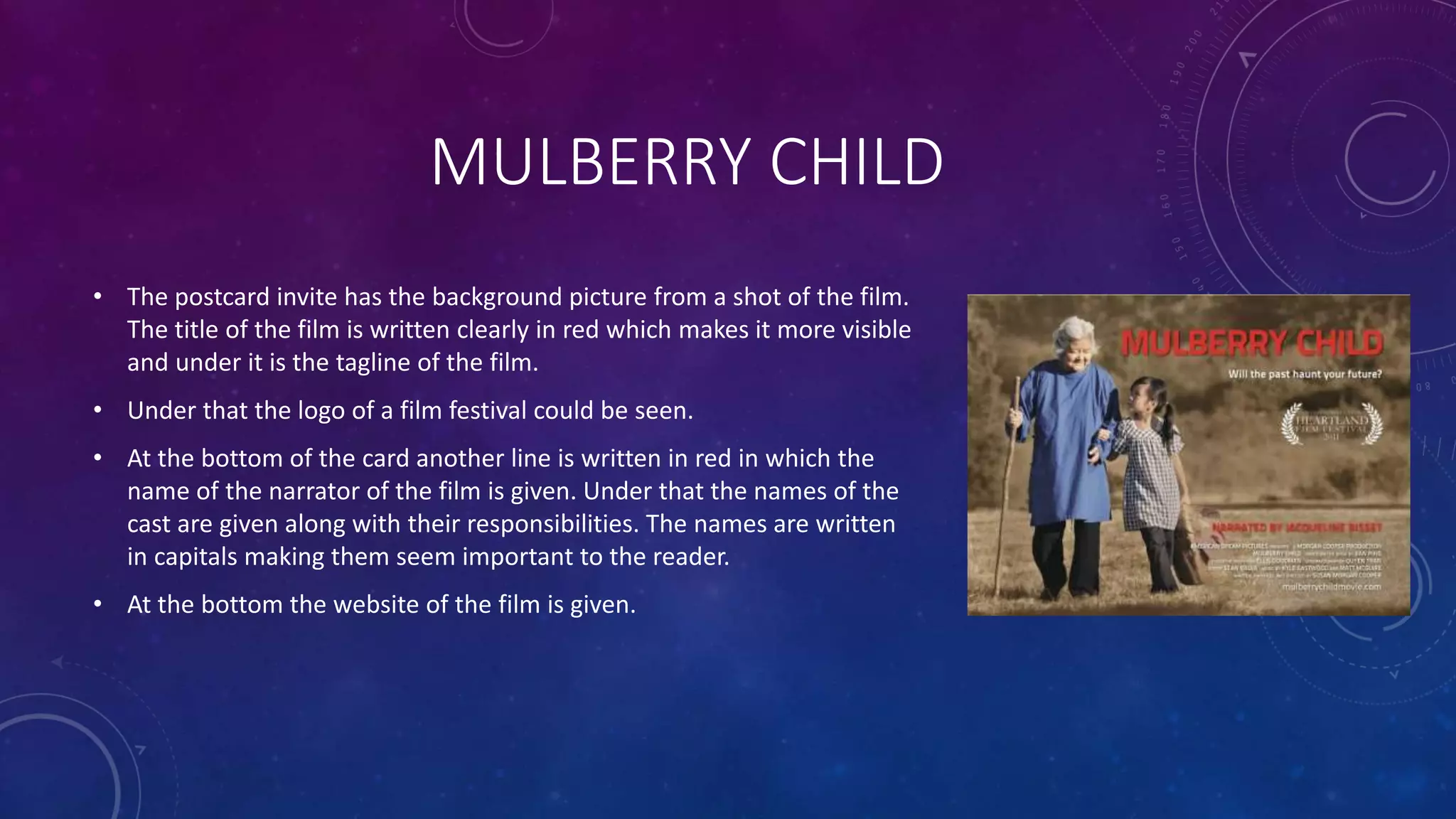 Postcard invite analysis | PPT