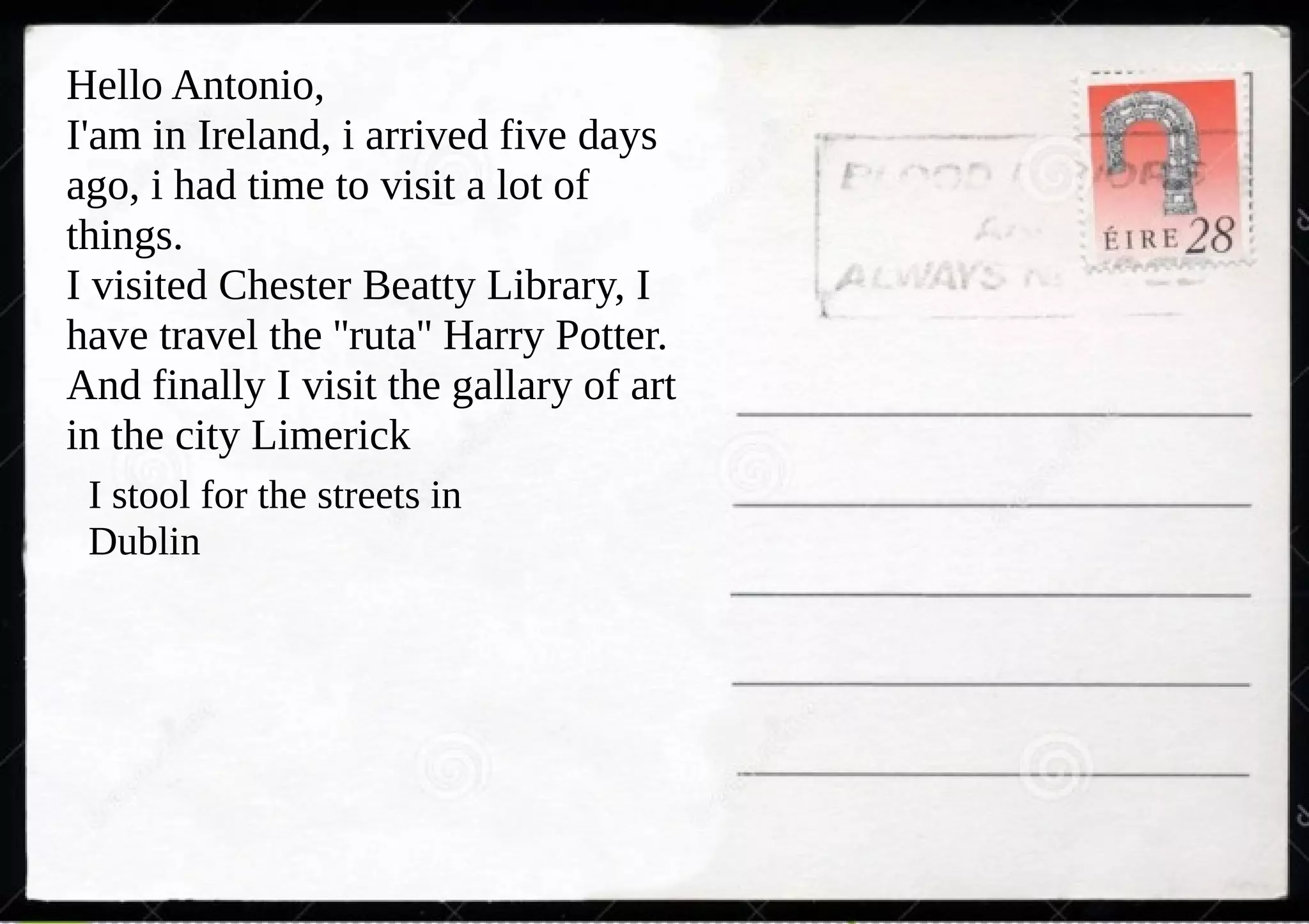 Postcard ireland carta | PDF