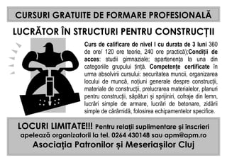 CURSURI GRATUITE DE FORMARE PROFESIONALĂ | PDF