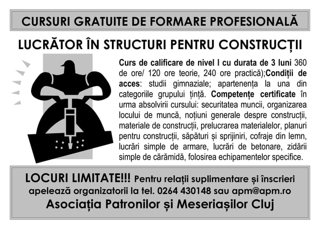 CURSURI GRATUITE DE FORMARE PROFESIONALĂ | PDF