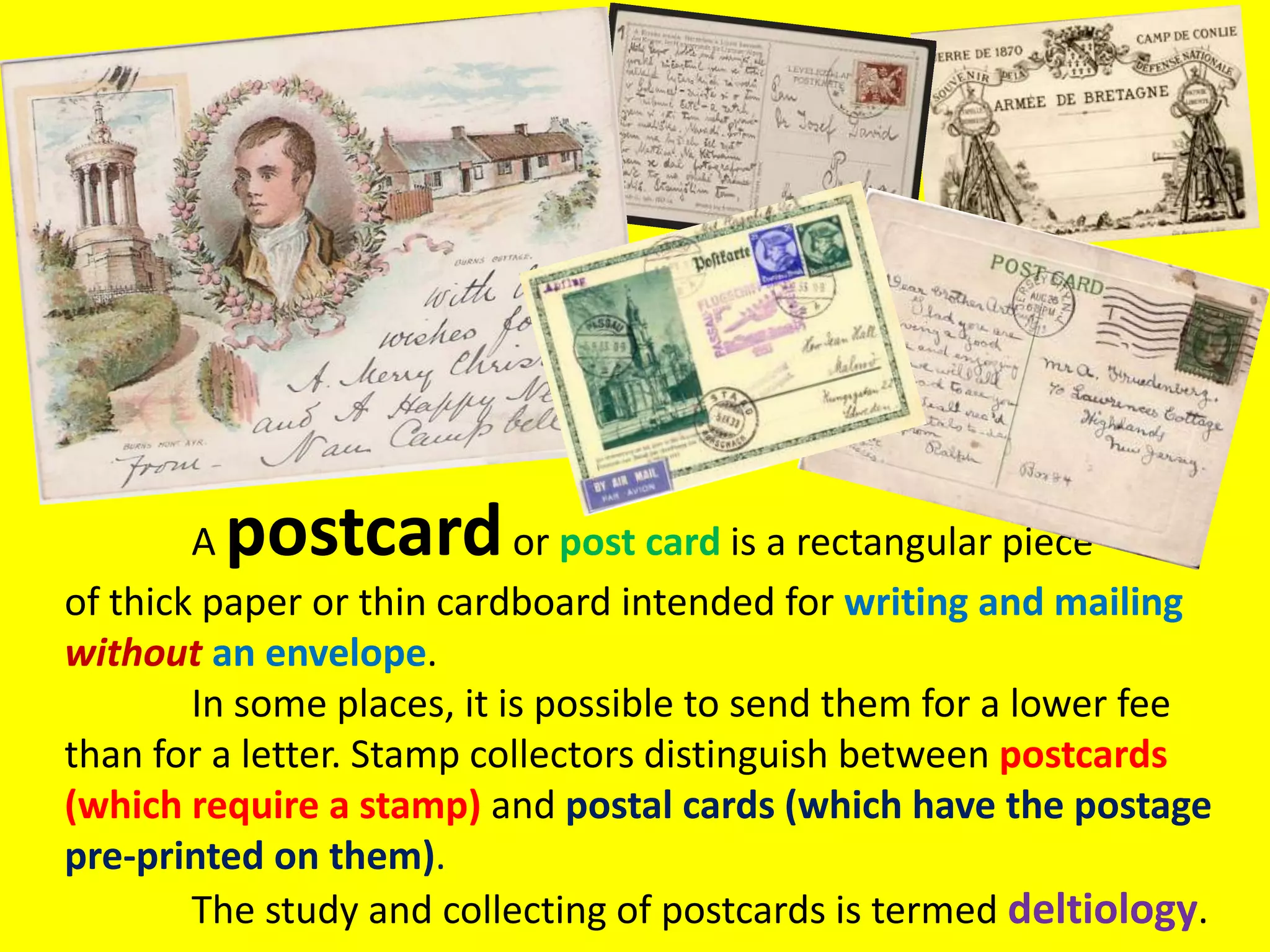 What is a Postcard | PPTX