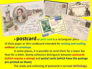 What is a Postcard | PPTX