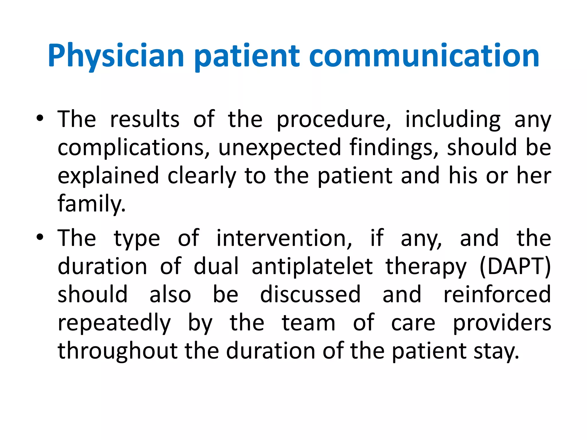 cardiac care after angiogram | PPTX