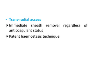 cardiac care after angiogram | PPTX