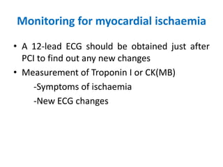 cardiac care after angiogram | PPTX