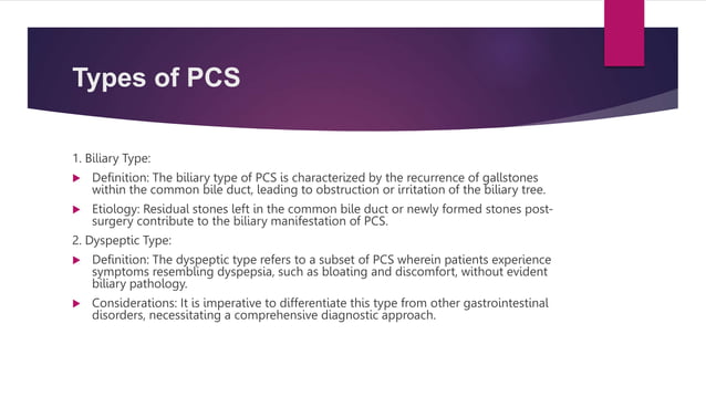 Post Cholecystectomy Syndrome and Chronic Cholelithiasis.pptx