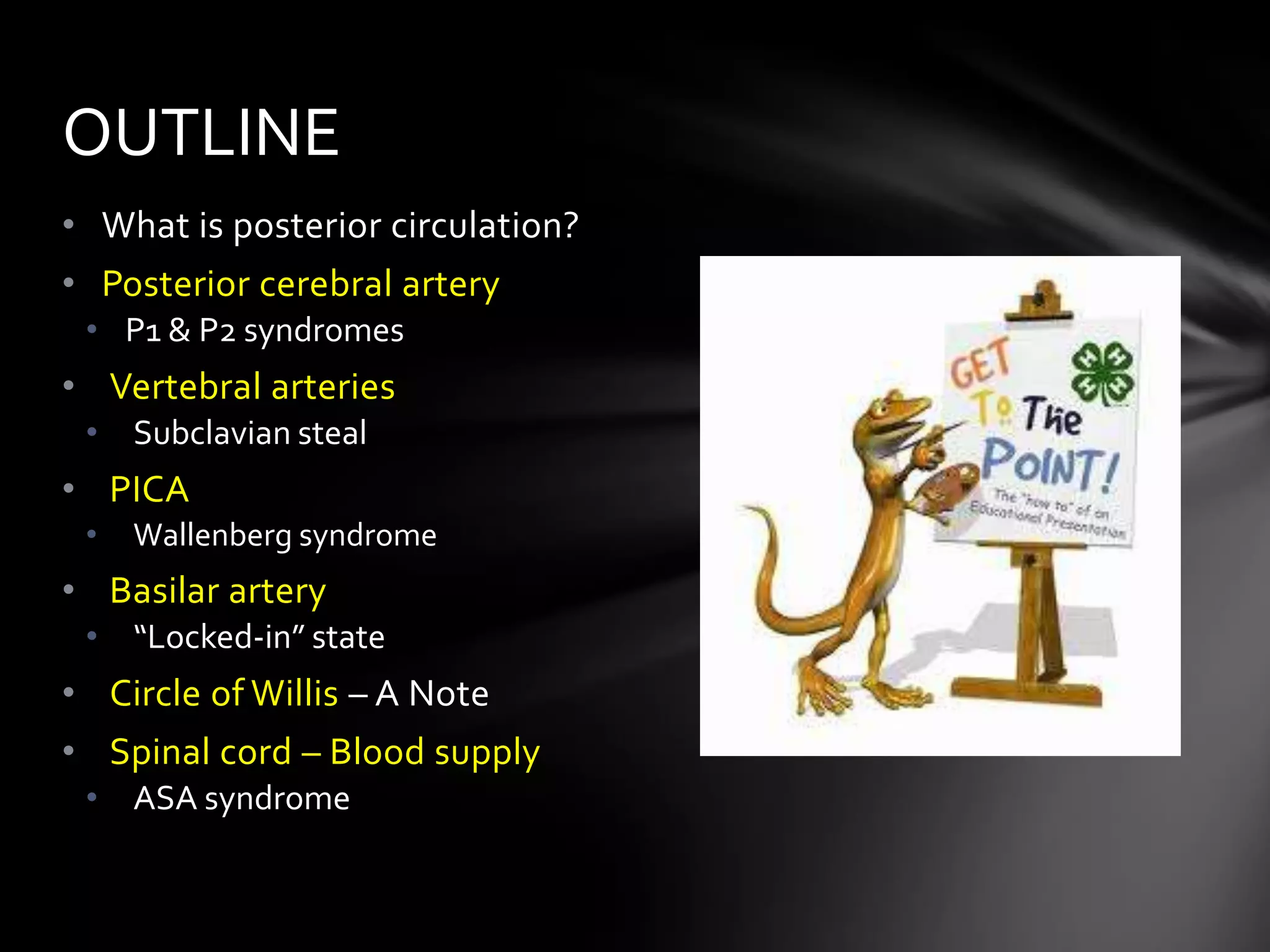 Posterior circulation - Applied Anatomy | PPTX