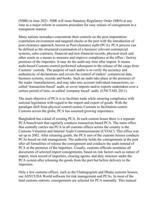 Post clearance customs audit | PDF