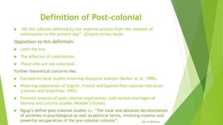 Postcolonial and new criticism presentation | PPTX