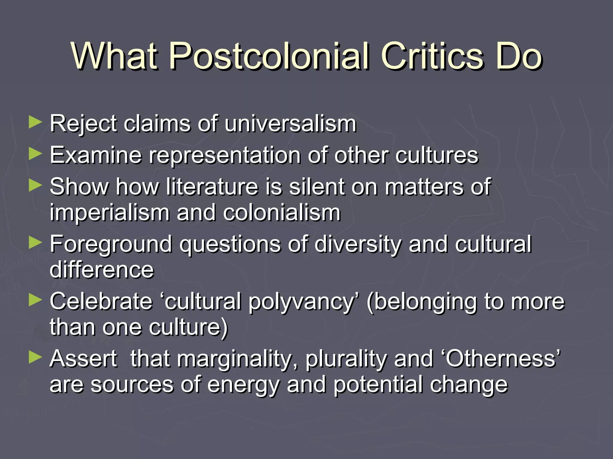 Postcolonial criticism | PPT
