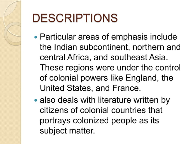 Postcolonialism | PPTX