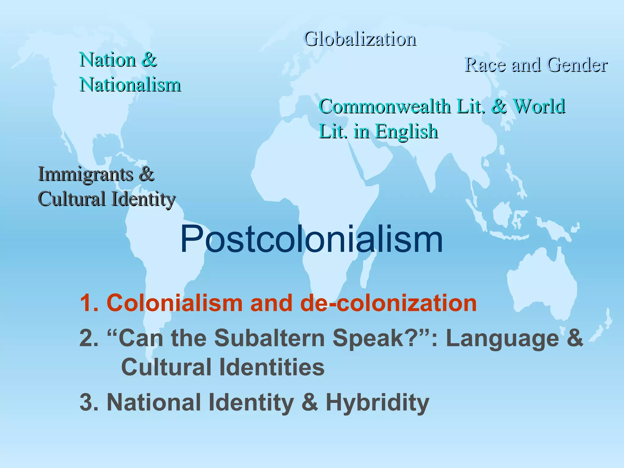 Postcolonialism 1 | PPT