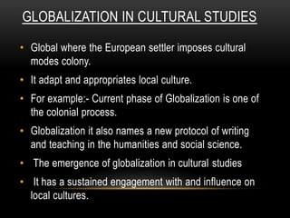 Postcolonialism and cultural studies | PPTX