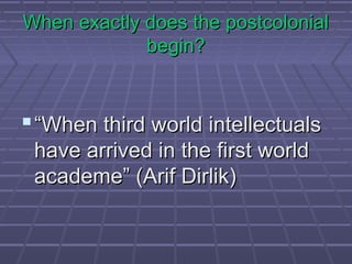 Postcolonialism by Jerry Slater for A2 Comms and Culture | PPT