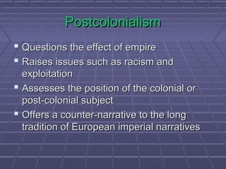 Postcolonialism by Jerry Slater for A2 Comms and Culture | PPT | Education