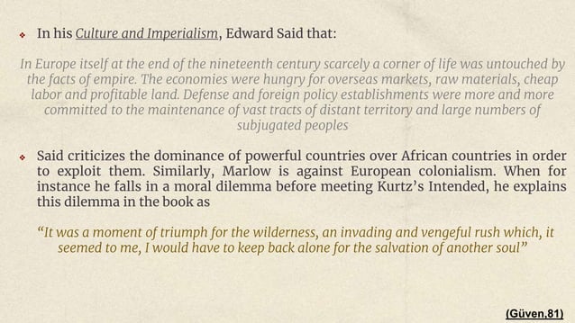 Postcolonialism in Joseph Conrad's 'Heart Of Darkness' | PPTX