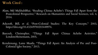 Post colonialism in Things Fall Apart | PPTX