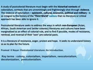 Postcolonialism Introduction - Background | PPT