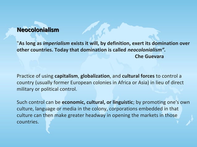 Postcolonialism Introduction - Background