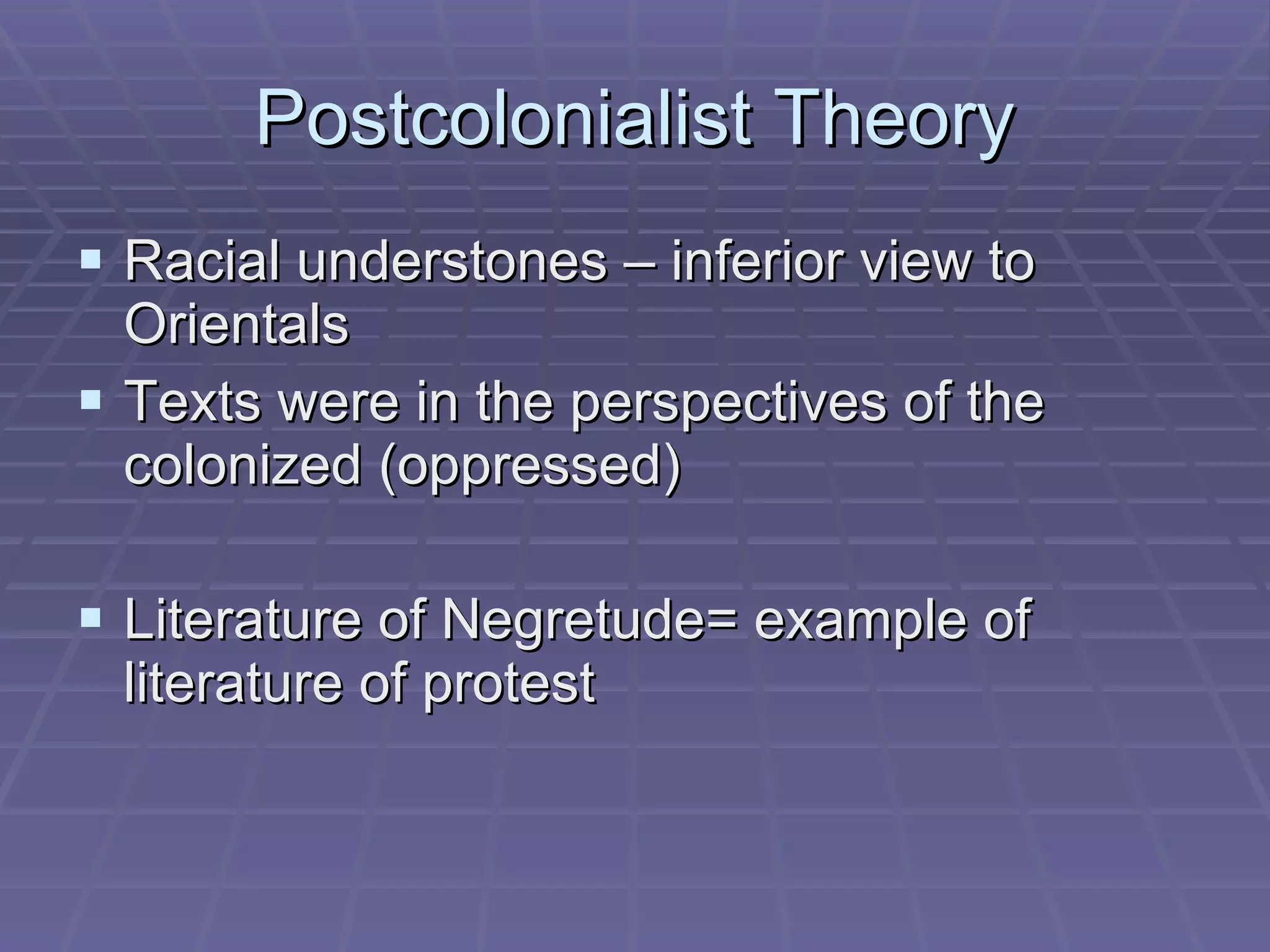 Postcolonialism Theory | PPT