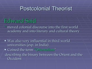 Postcolonialism Theory | PPT