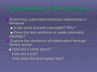 Postcolonialism Theory | PPT