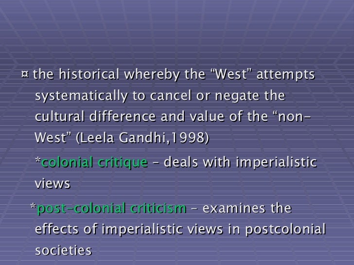 Postcolonialism Theory