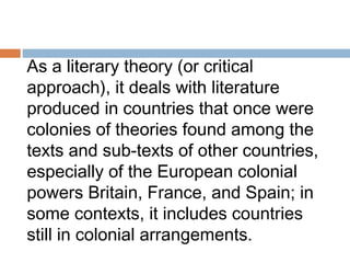 Postcolonialism theory | PPT