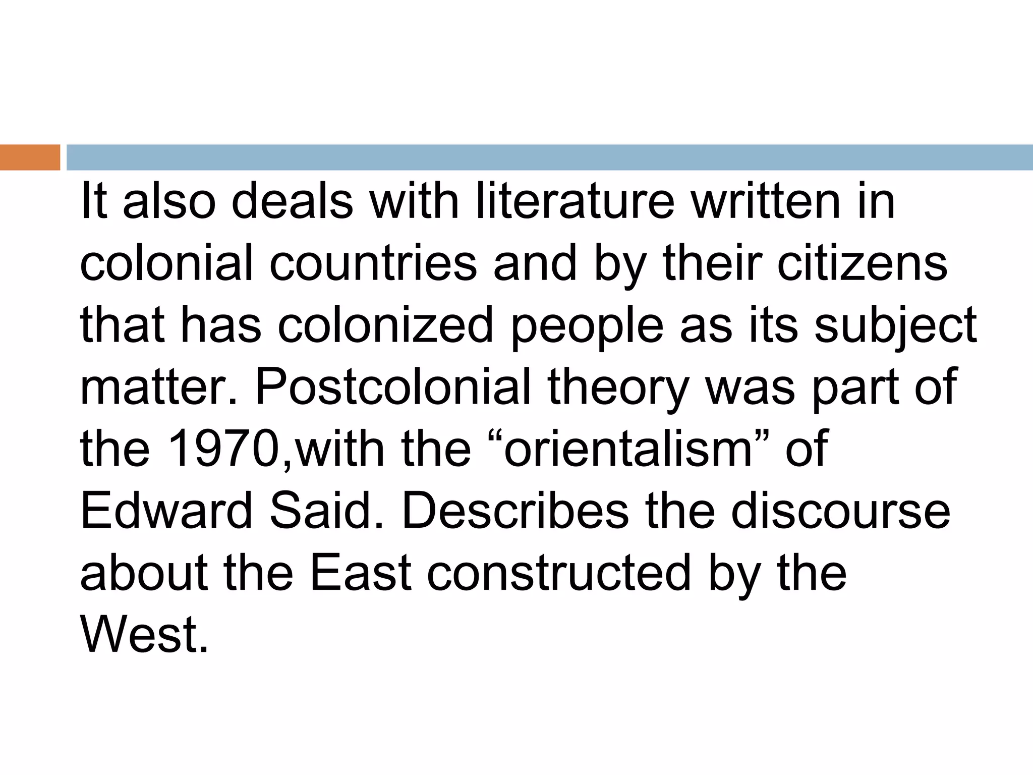 Postcolonialism theory | PPT