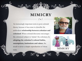 Post colonialist theories | PPTX