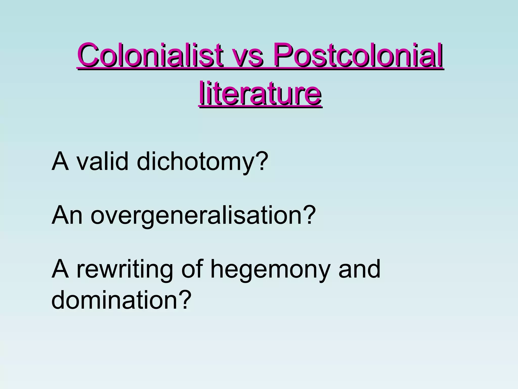 Postcolonialstudiesfeminismpoststructuralism 110810103255-phpapp02 | PPT