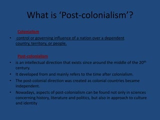 Postcolonial theory | PPTX