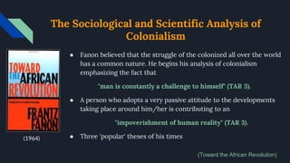 Postcolonial Theory & Frantz Fanon | PPTX