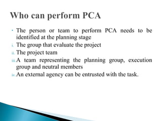 Post completion audit (pca) | PPT