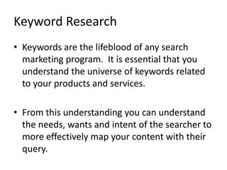 SEO Keyword Research & Mapping | PPTX | Search | Internet
