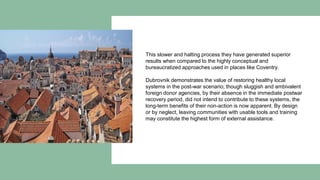 Post-war Reconstruction: Concerns, Models and Approaches | PDF