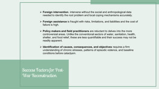 Post-war Reconstruction: Concerns, Models and Approaches | PDF