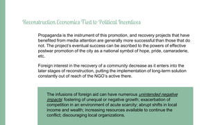 Post-war Reconstruction: Concerns, Models and Approaches | PDF