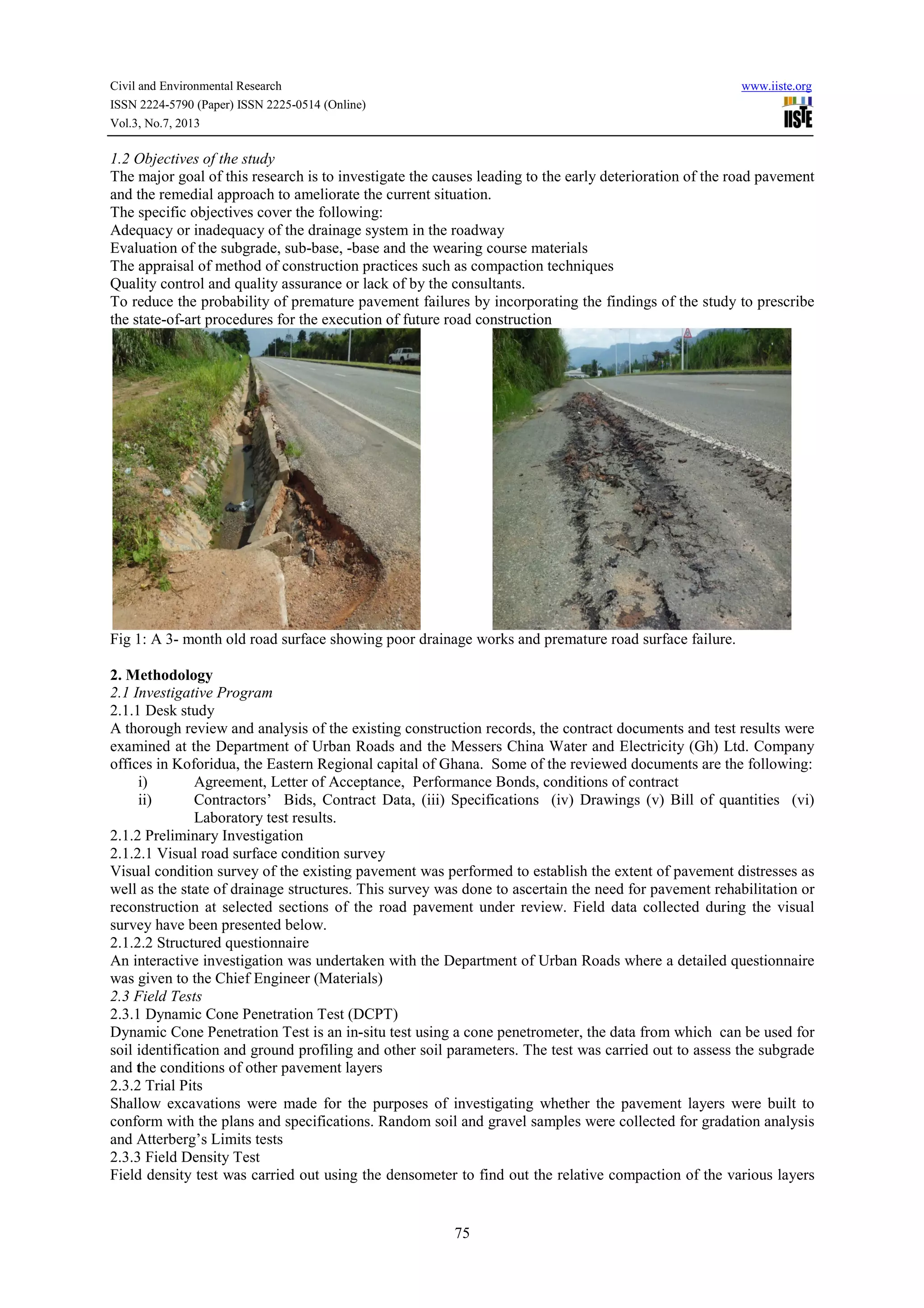 Post construction failure analysis of road pavements in ghana. | PDF