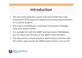 SAP Post Copy Automation | PPT