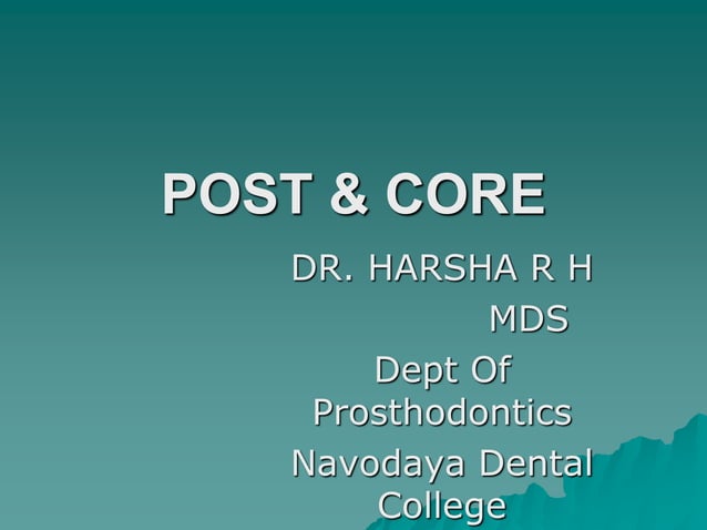 POST & CORE.ppt