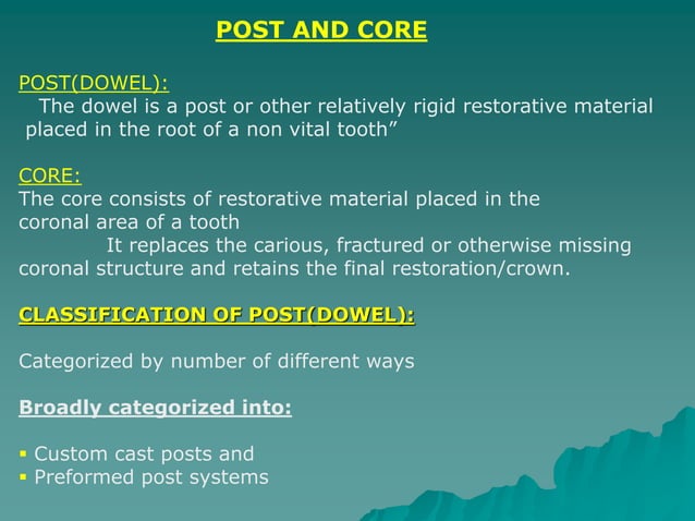 POST & CORE.ppt