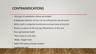 POST&CORE.ppt | Dental Health | Diseases and Conditions