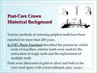 Post core crown | PPT