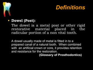 Post & core | PPT