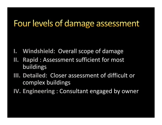Post damage assessment | PDF | First Aid | Injuries