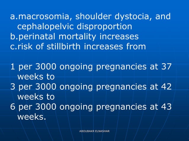 Postdate pregnancy | PDF